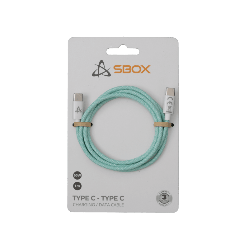SBOX KABAL USB TYPE C - USB TYPE C M/M 1M Zeleni - 60W